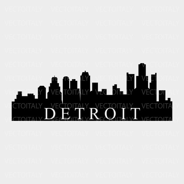 Detroit Skyline Svg - Etsy