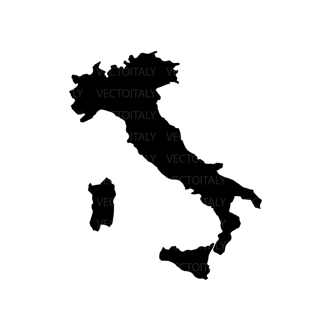 Italy Country Silhouette Svg Png Jpeg Pdf Eps Vector Graphic Design Cut ...