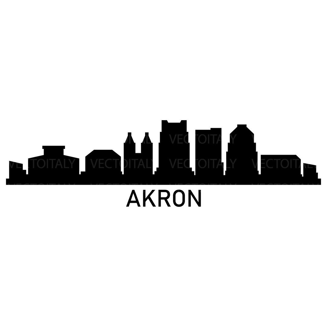 Akron Skyline Illustrated in Vector and Available in SVG, PDF, Eps, Png ...