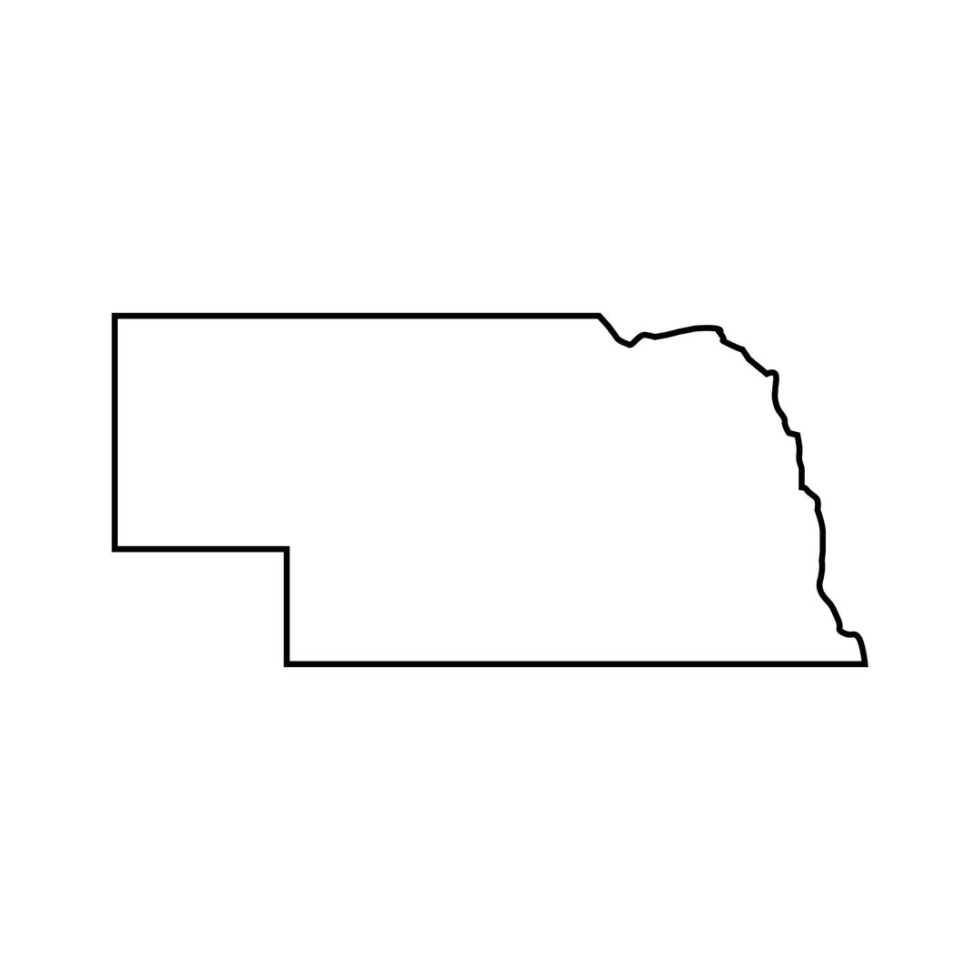 Nebraska Outline SVG Files, Nebraska Cut Files, United States of ...