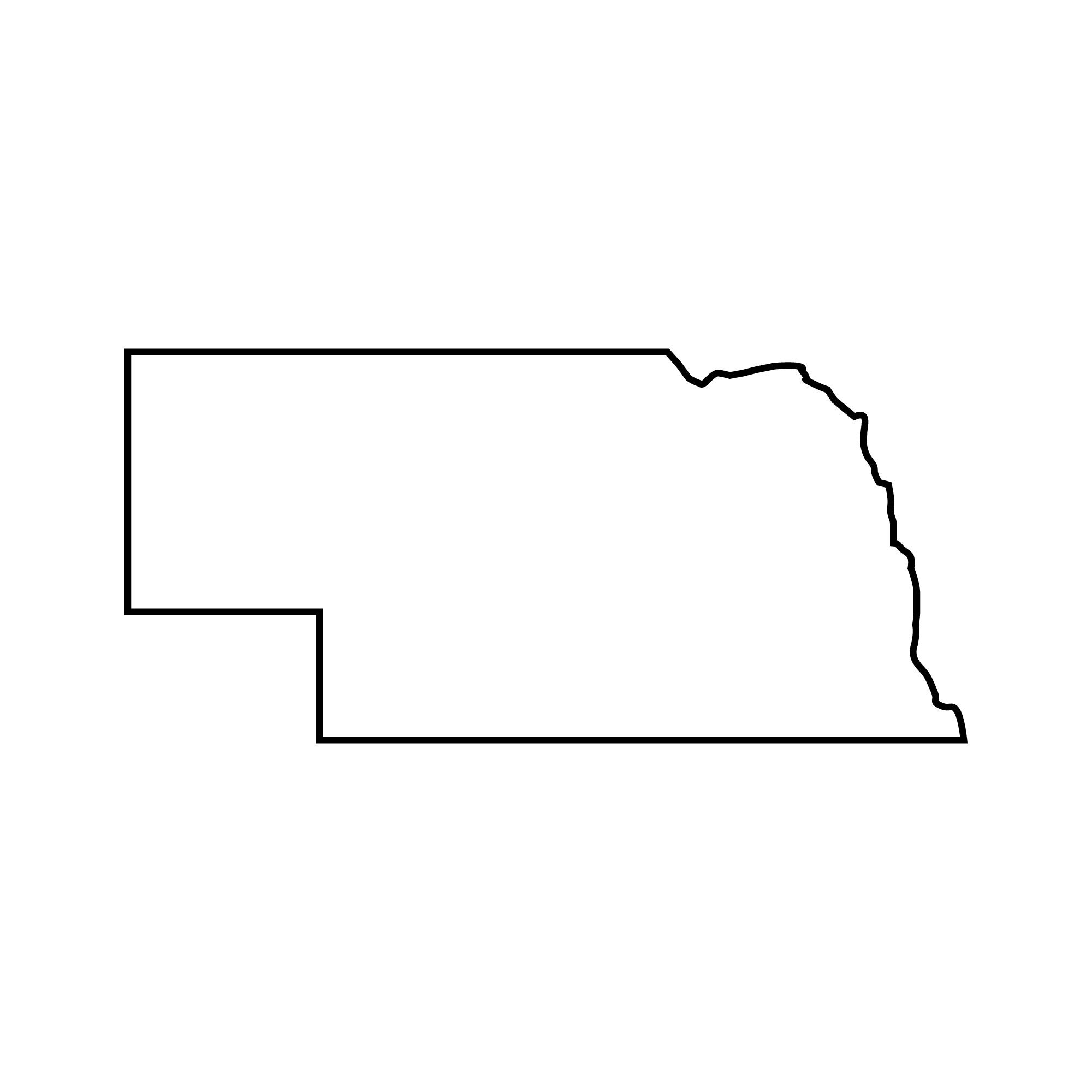 Nebraska Outline SVG Files, Nebraska Cut Files, United States of ...