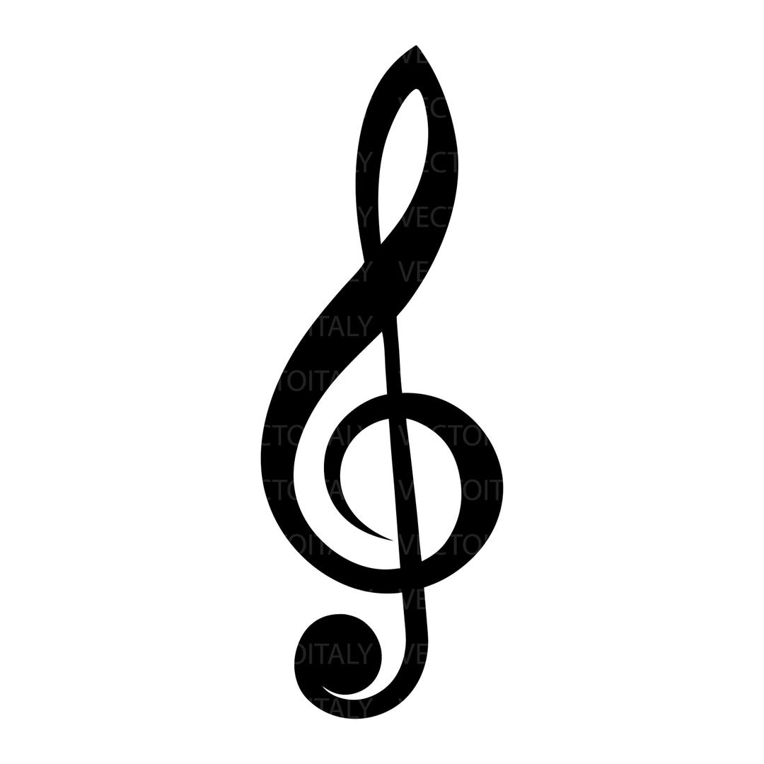 Treble Clef Svg, Music Notes Svg. Vector Cut File for Cricut ...
