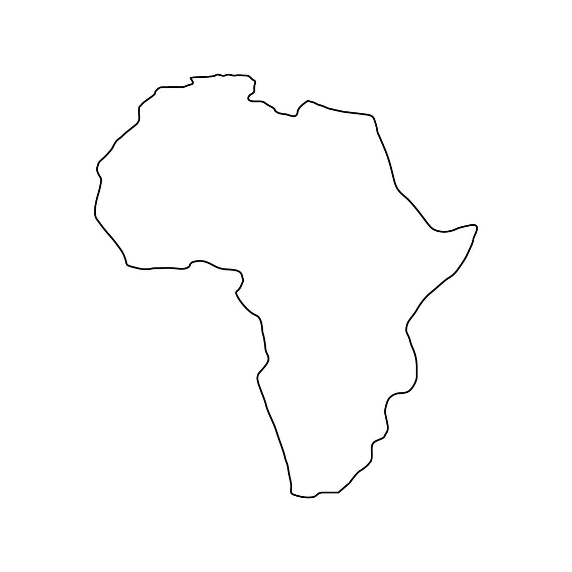 Africa Outline SVG Files, Africa Cut Files, Countries Vector Files ...