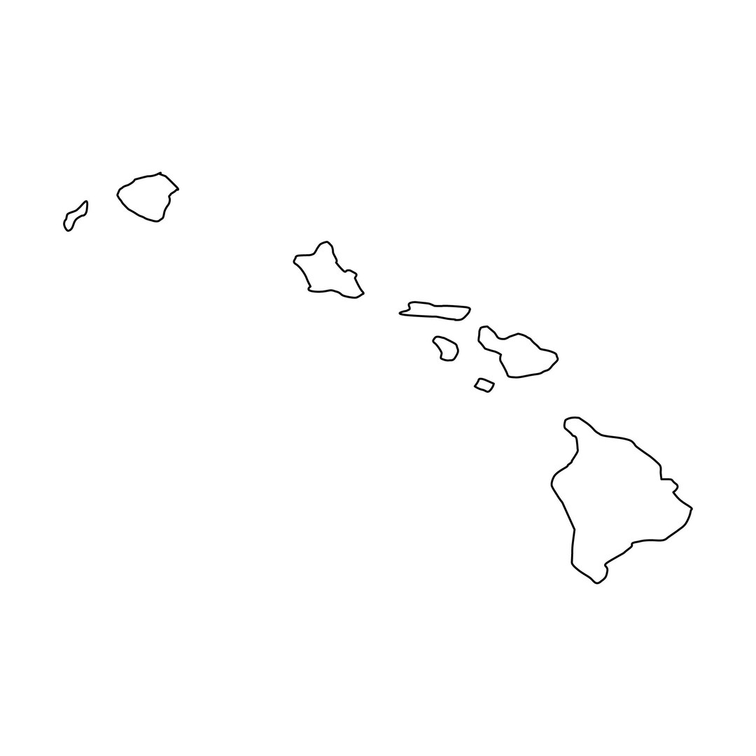Hawaii Outline SVG Files | Hawaii Cut Files | United States of America ...