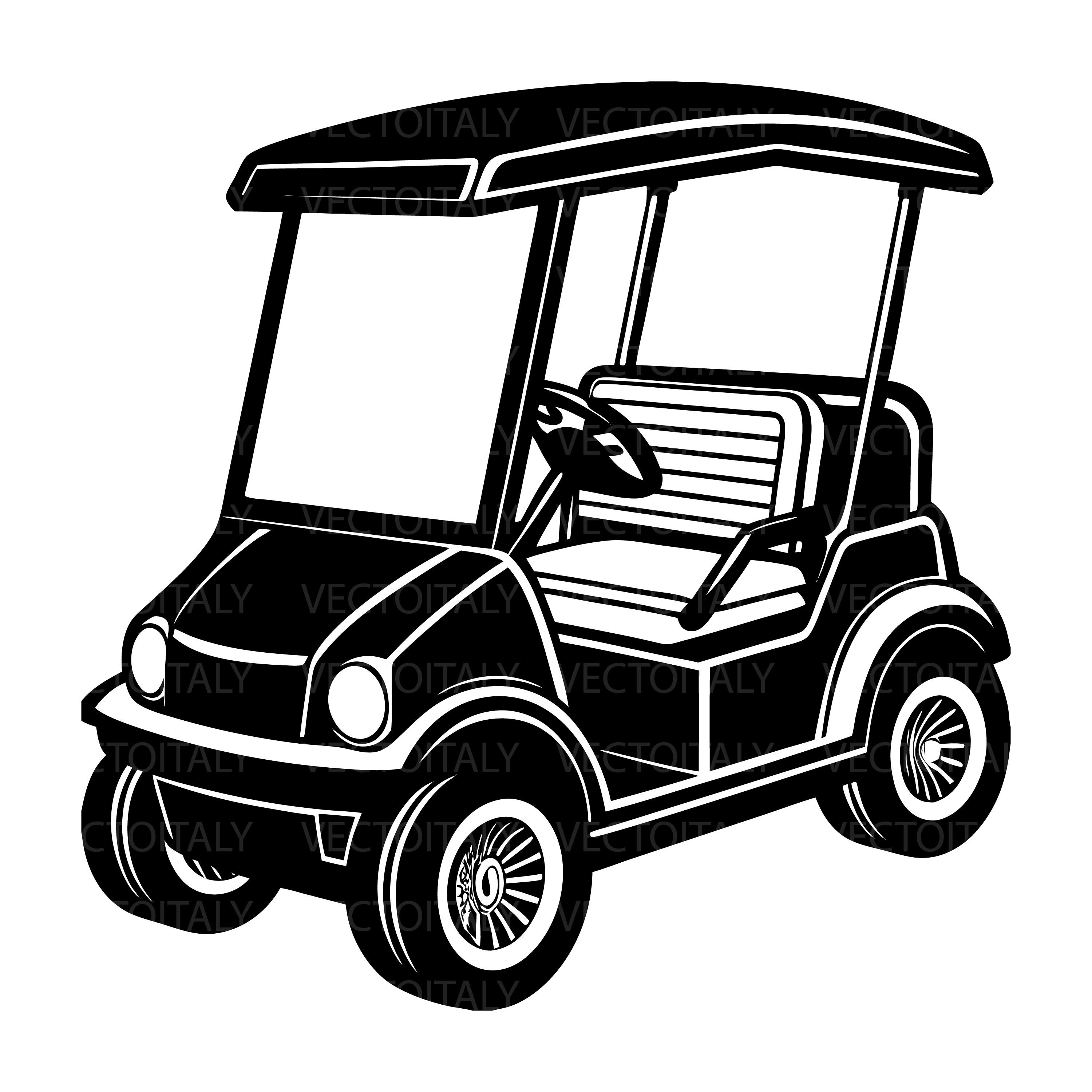 Golf Cart Svg, Golf Cart Clipart, Golf Cart Files for Cricut, Golf Cart ...