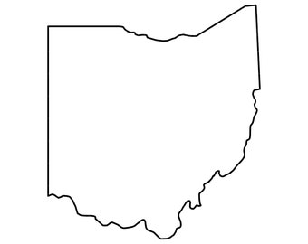 Ohio Outline With Text SVG Files Ohio Cut Files United States of ...