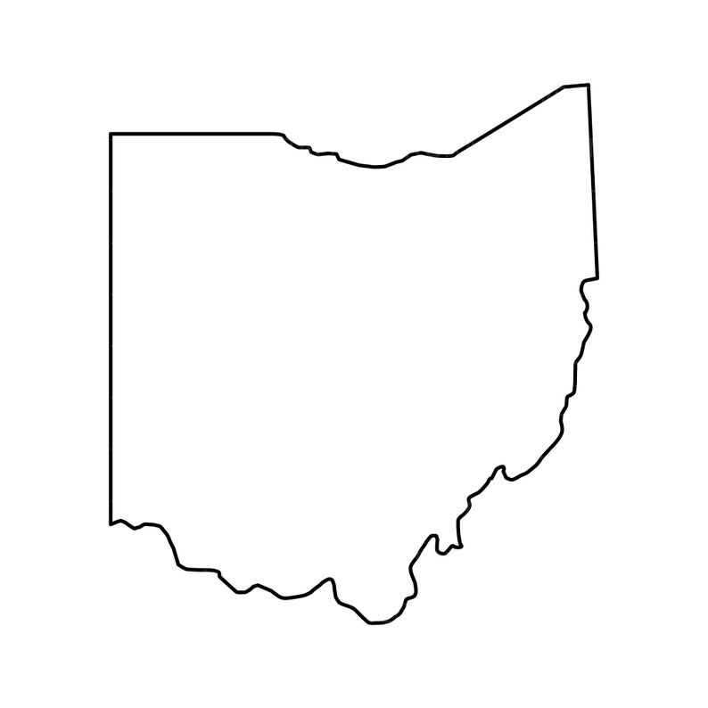 Ohio Outline SVG Files, Ohio Cut Files, United States of America Vector ...