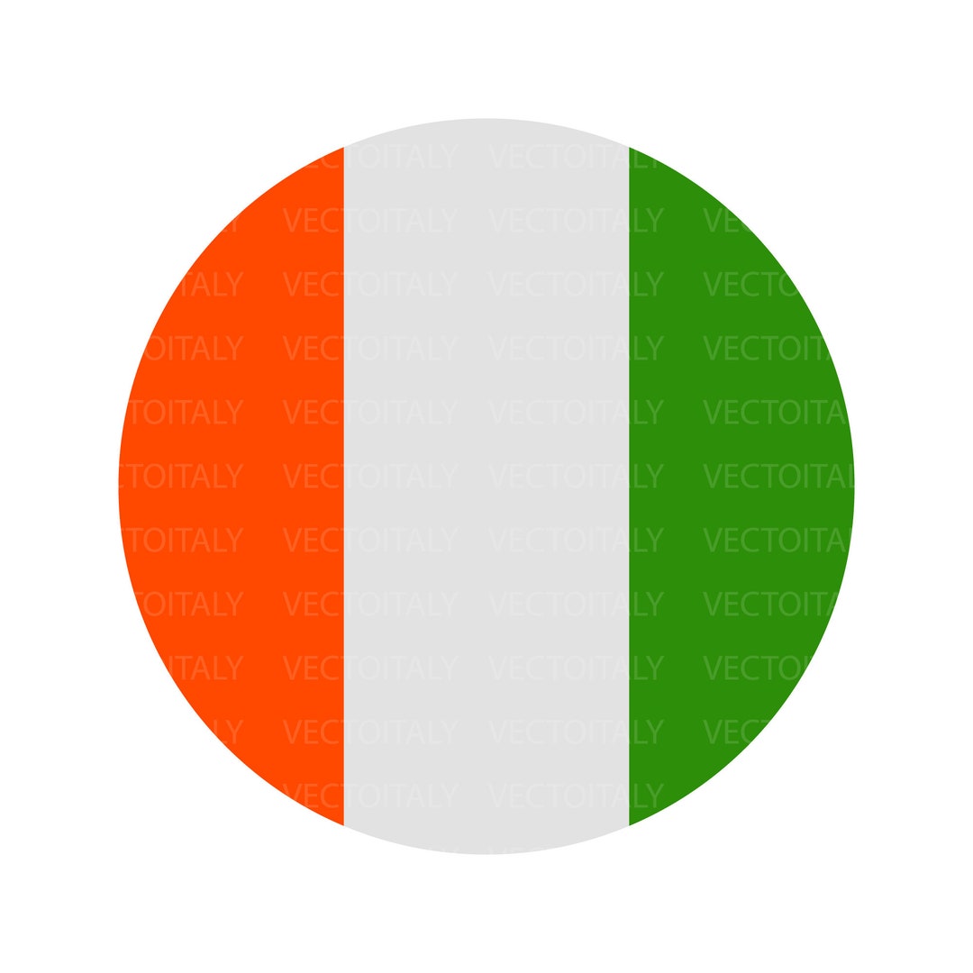 Republic of Ireland Round Flag SVG, Irish Circle Banner, National ...