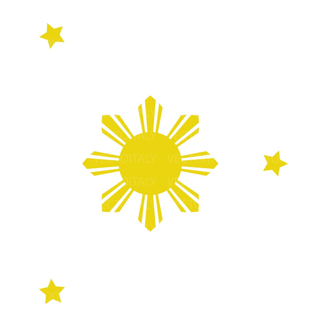 Philippines Flag Design Stars Sun Svg Png Eps Pdf Layered by Color ...