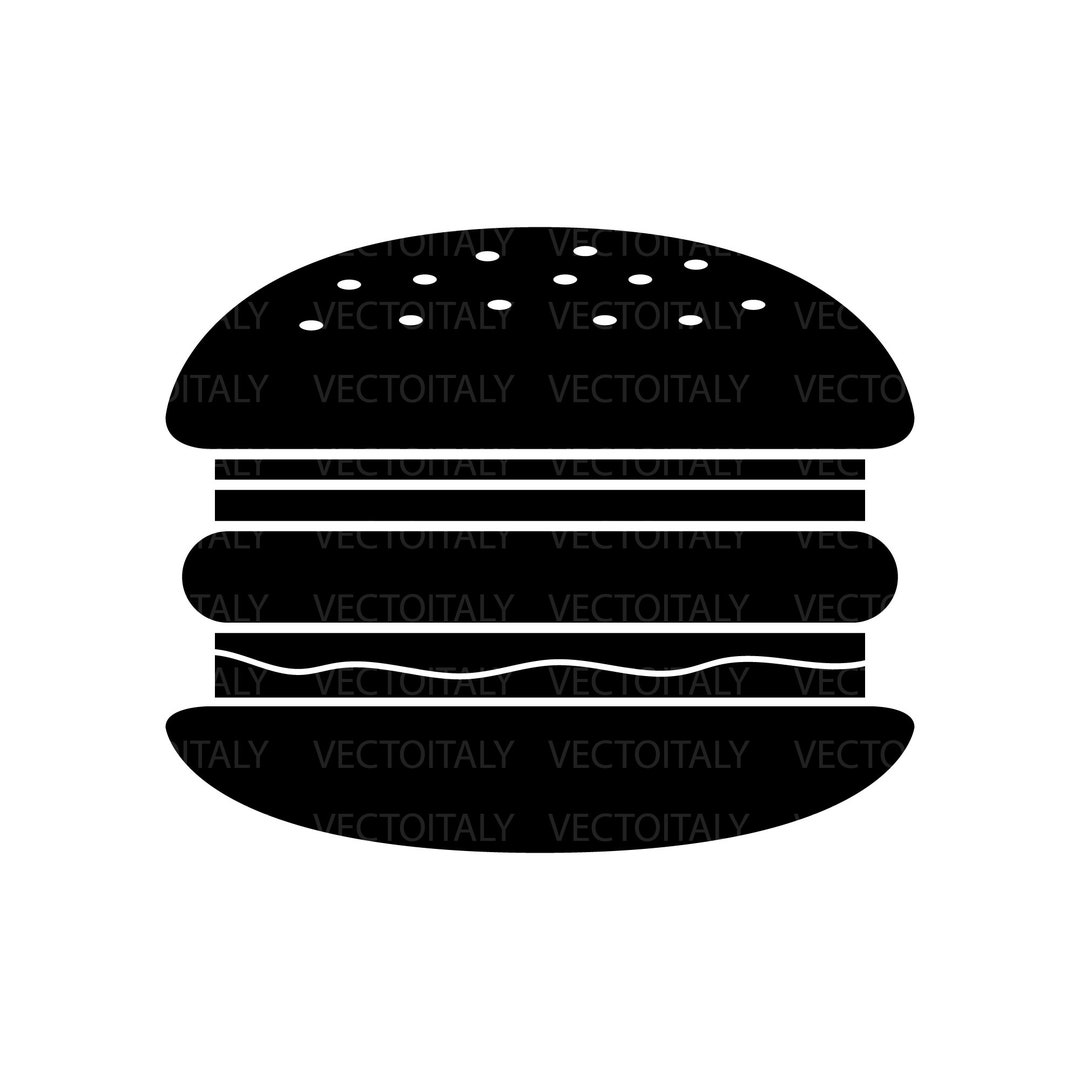 Hamburger Svg, Burger Svg, Cheeseburger Svg, Burger Clipart, Food ...