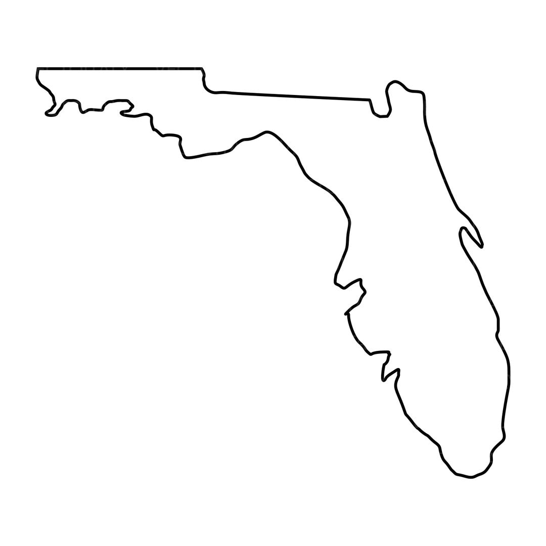 Florida Outline SVG Files | Florida Cut Files | United States of ...
