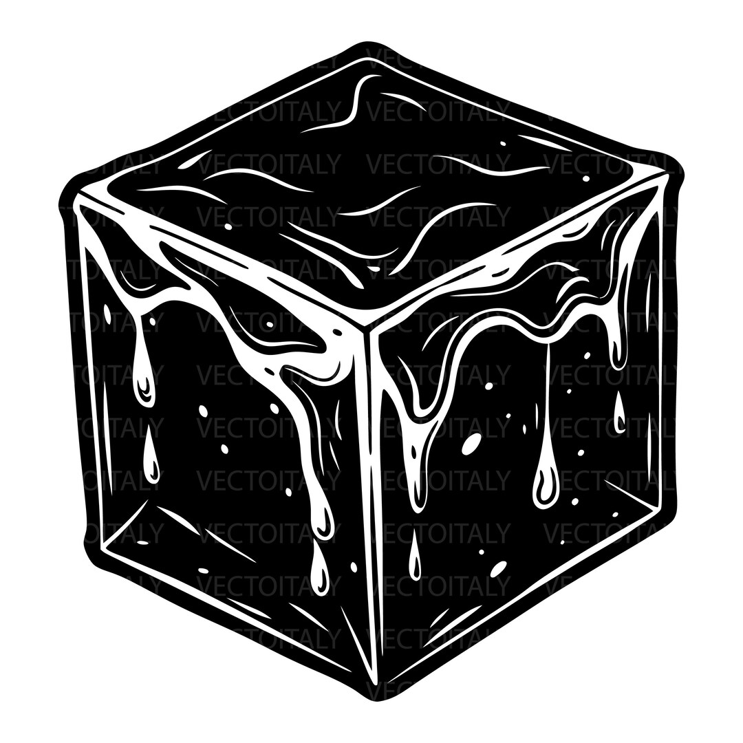 Ice Cube, Cut Files for Cricut, Clip Art Silhouettes (eps, Svg, Pdf ...