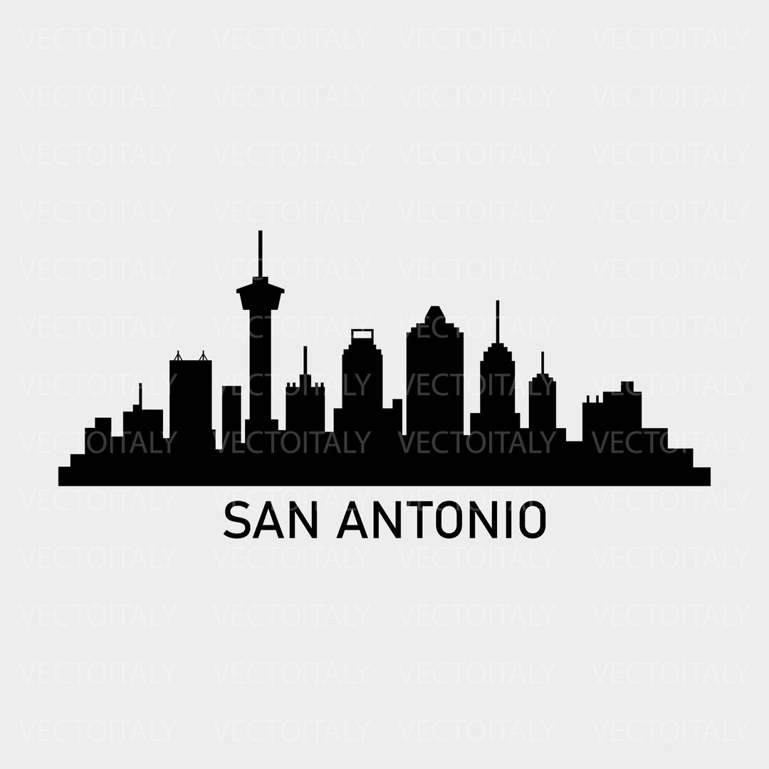 Skyline San Antonio Illustrated in Vector and Available in SVG, Eps and ...