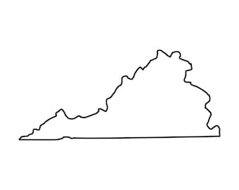 Virginia Outline SVG Files Virginia Cut Files United States of America ...