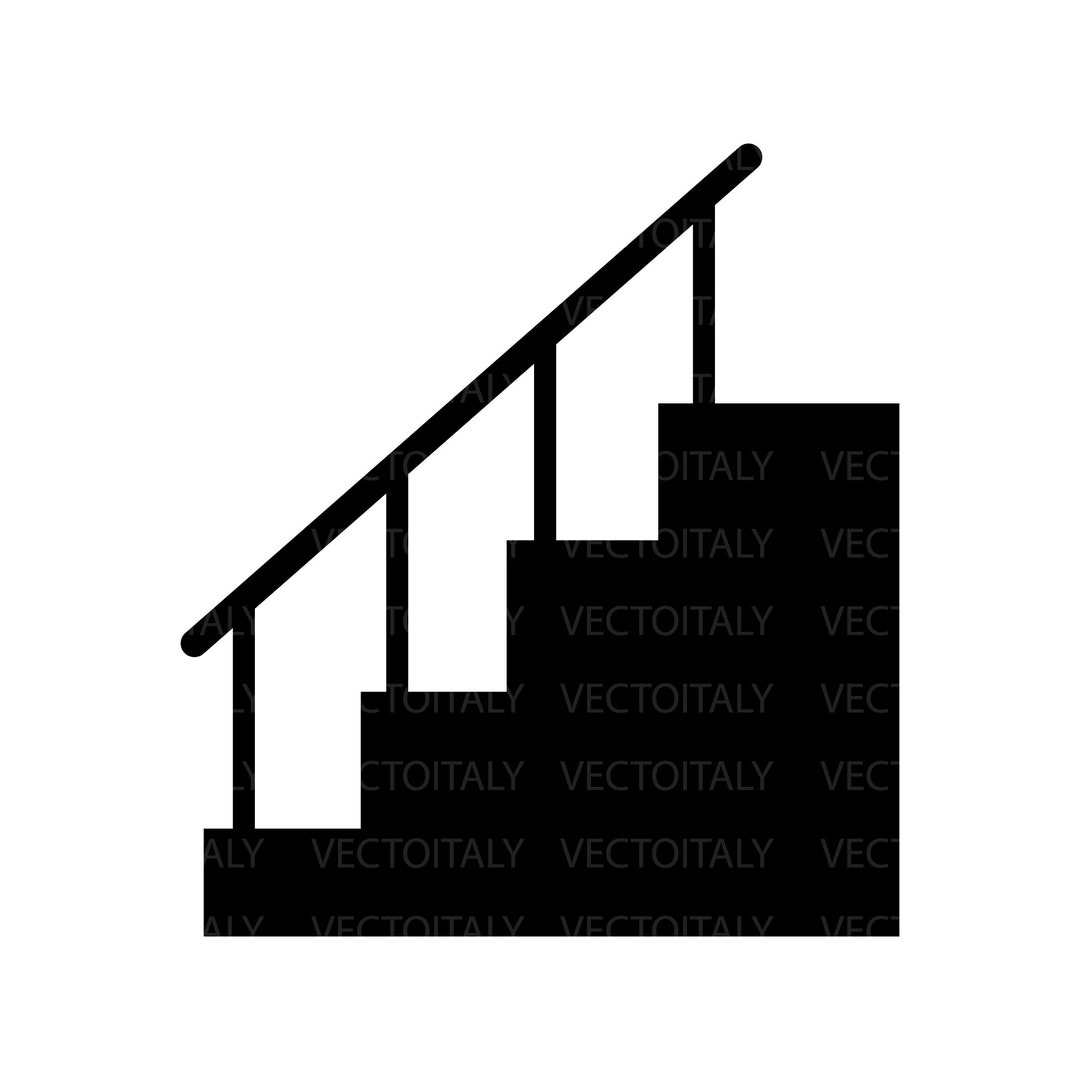 Stairs Silhouette SVG, Svg, Pdf, Cricut, Silhouette Cut File, Instant ...