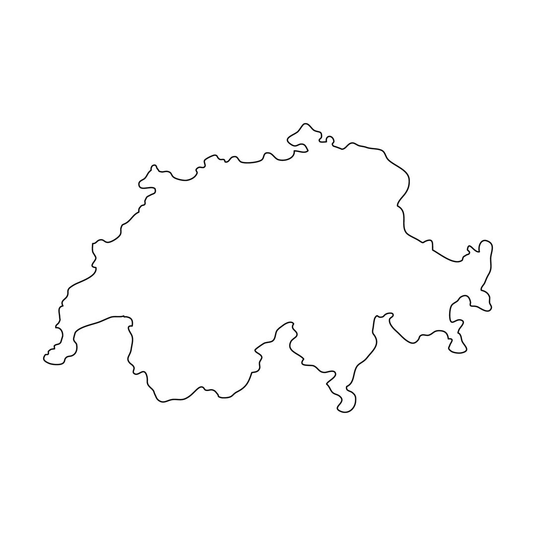 Switzerland Outline SVG, Switzerland Cursive Vector File, Swiss Design ...