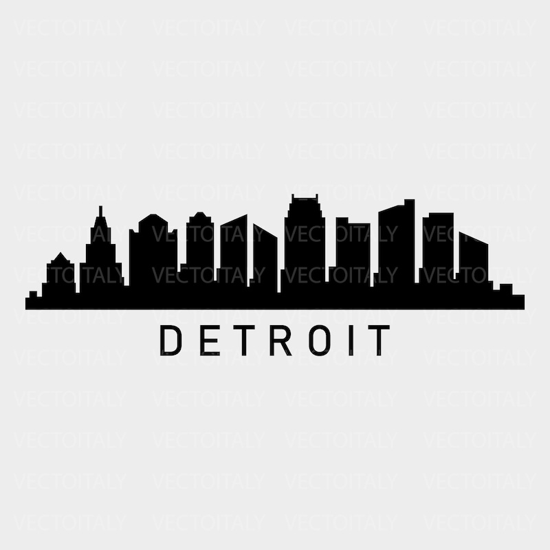 Detroit Skyline Svg - Etsy