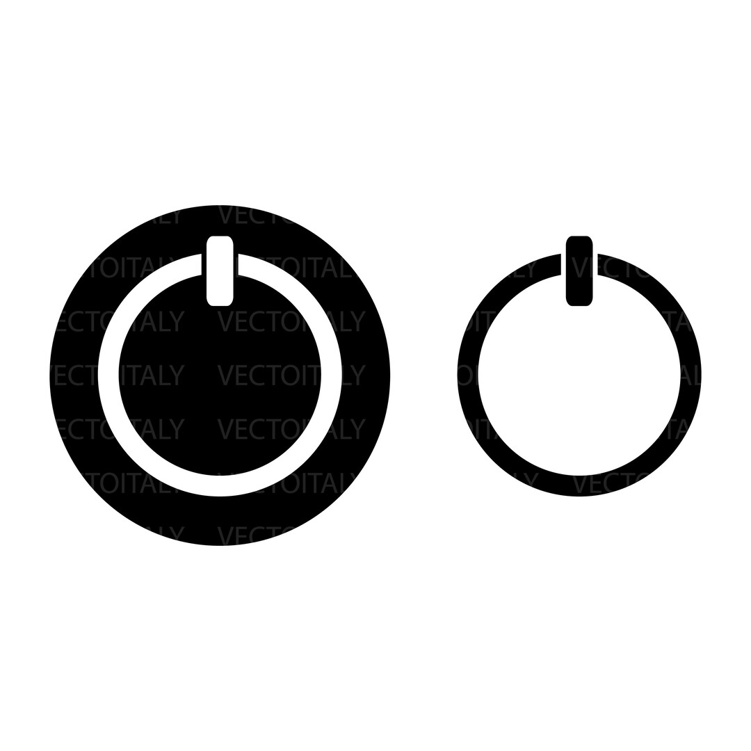 Power Button Svg. Vector Cut File for Cricut, Silhouette, Stencil, Pdf ...