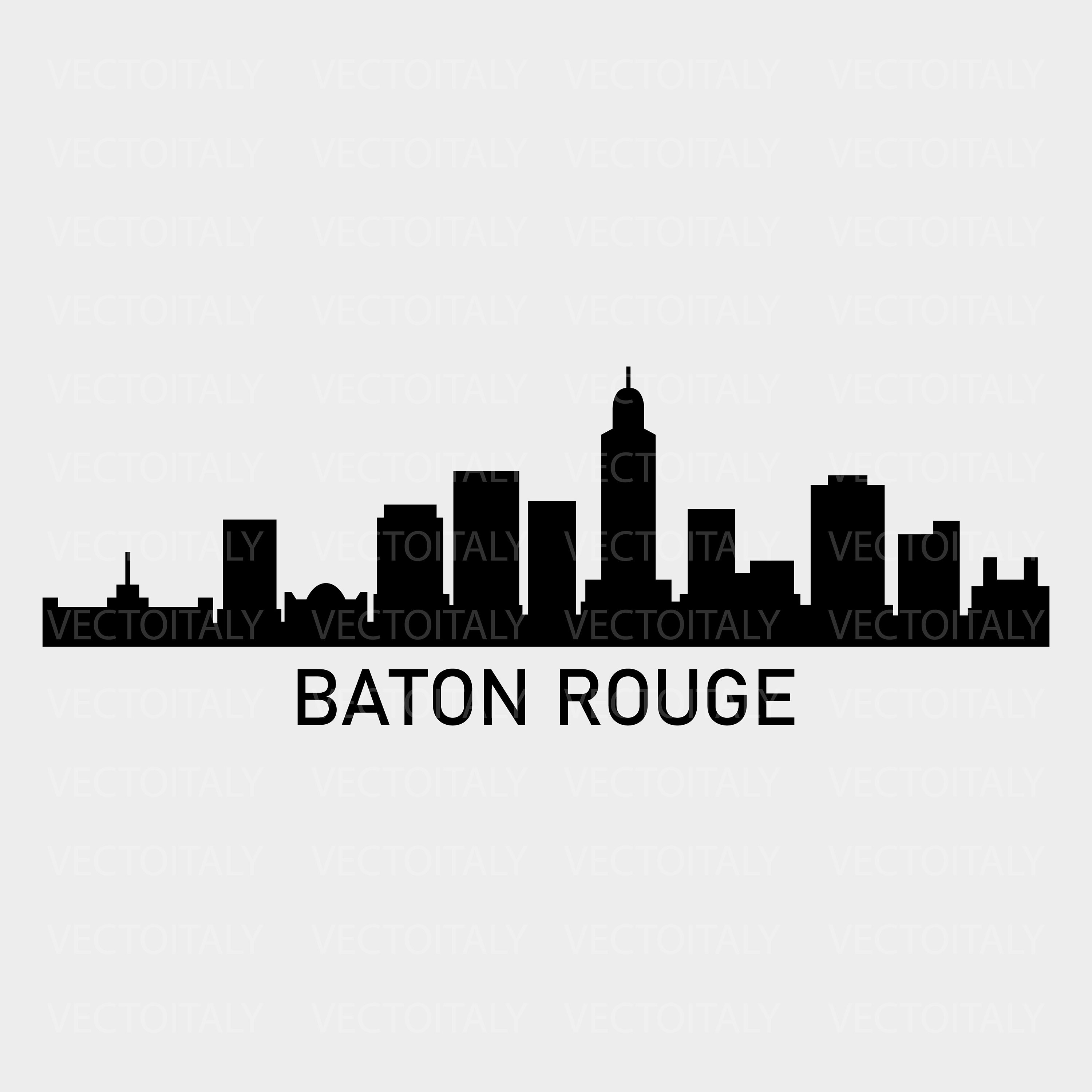 Skyline Baton Rouge Illustrated in Vector and Available in SVG, PDF ...