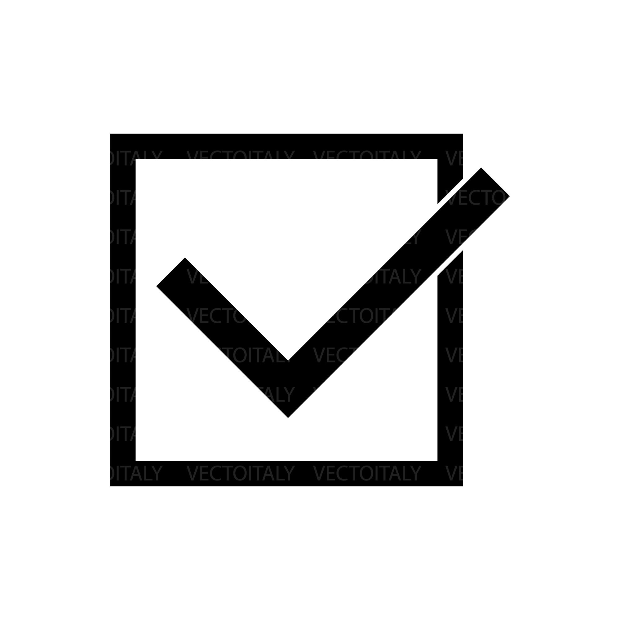 Check Mark SVG, Checkmark Checkbox Checklist Square Box, Tick off List ...