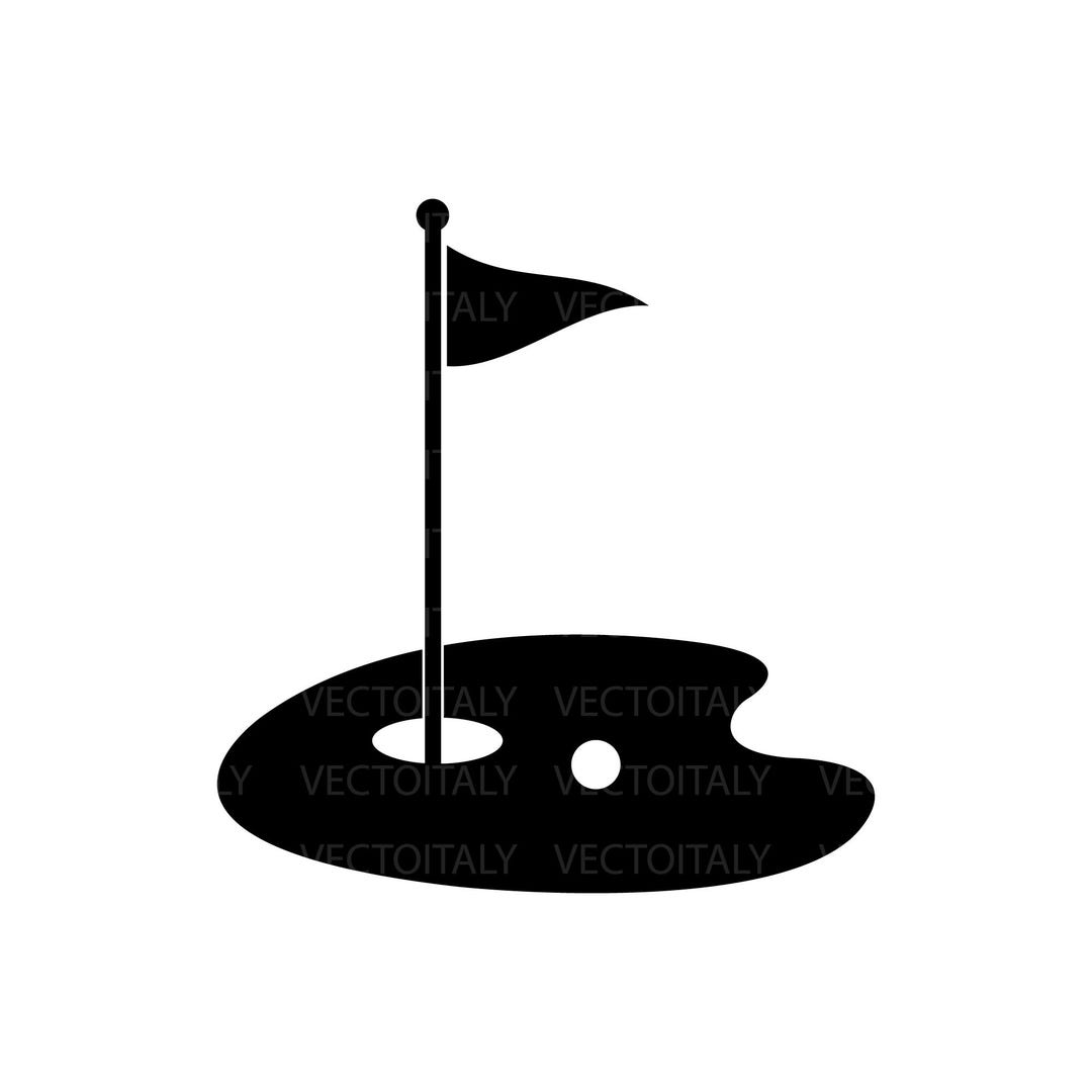 Golf Green Silhouette SVG, Putting Green Cut File, Golf Ball Hole With ...