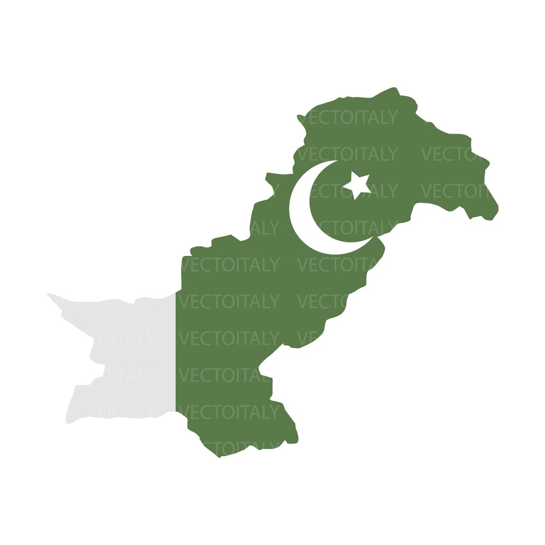 Pakistan Map Flag SVG, Pakistani Cricut Cut File, Country Nation Atlas ...