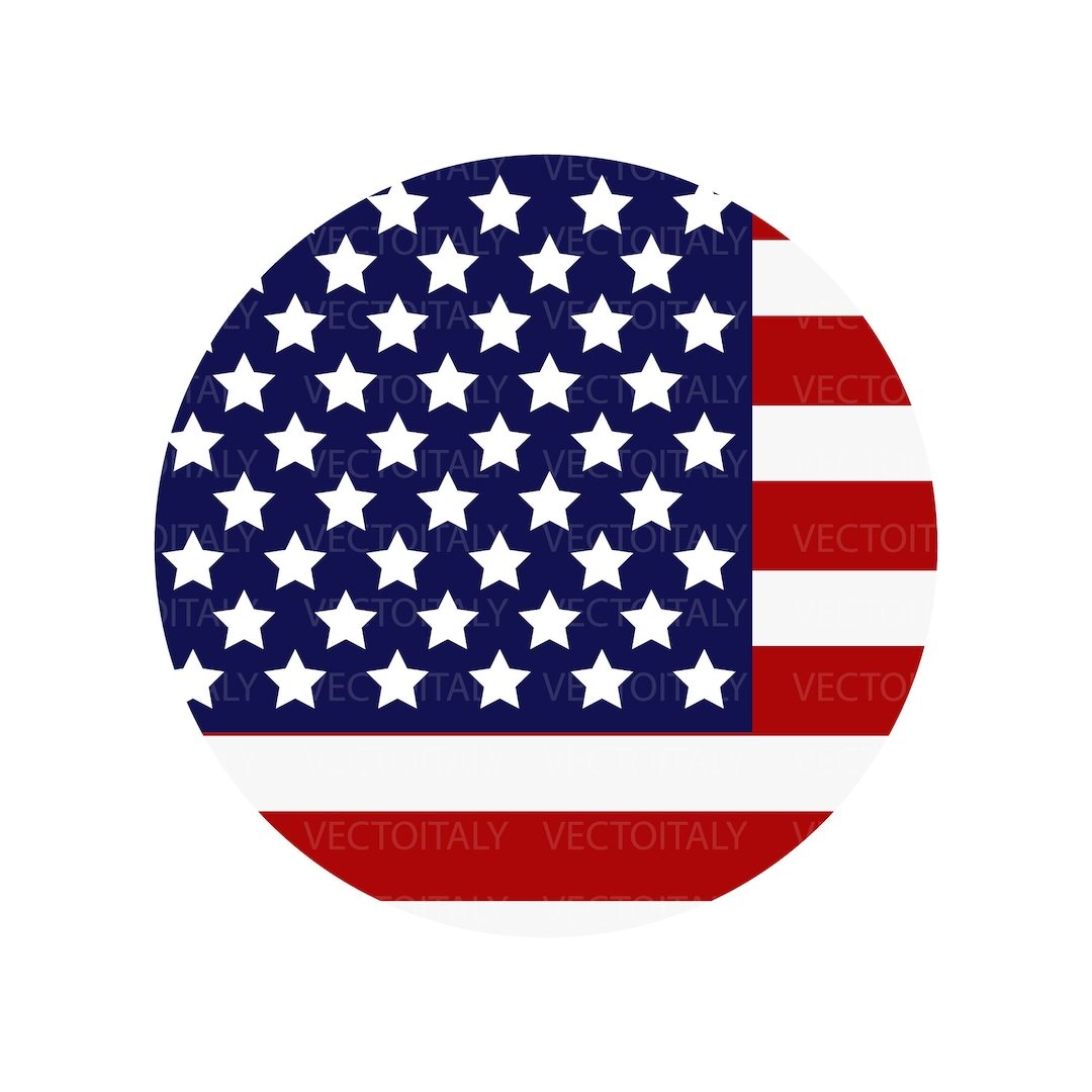 American Flag Circle Svg Png Jpg Pdf File Types Patriotic USA United ...