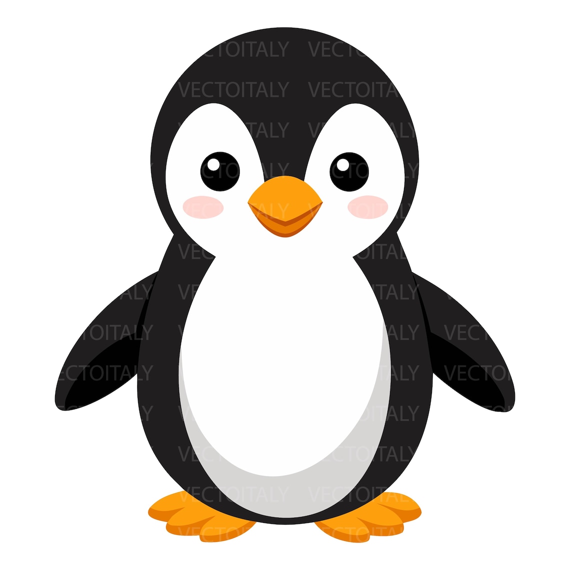Baby Penguin Layered SVG Clipart, Penguin Boy and Girl Vector, Arctic ...