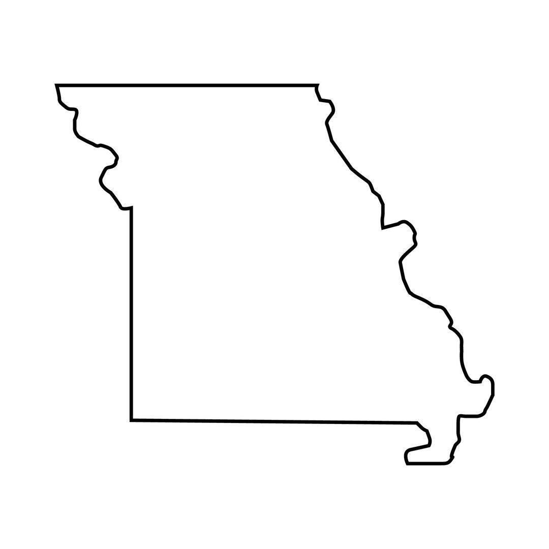 Missouri Outline SVG Files, Missouri Cut Files, United States of ...