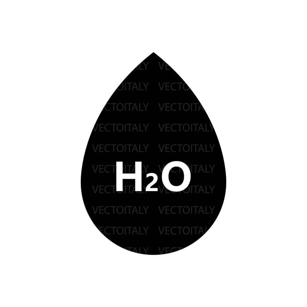 H2O. Water Drop. Files Prepared for Cricut. SVG Clip Art. Digital File ...