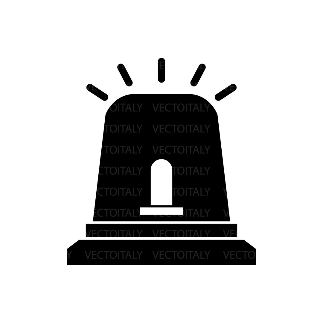 Siren Light Icon Svg, Png, Jpg, Eps, Pdf, Clipart, Vector - Etsy