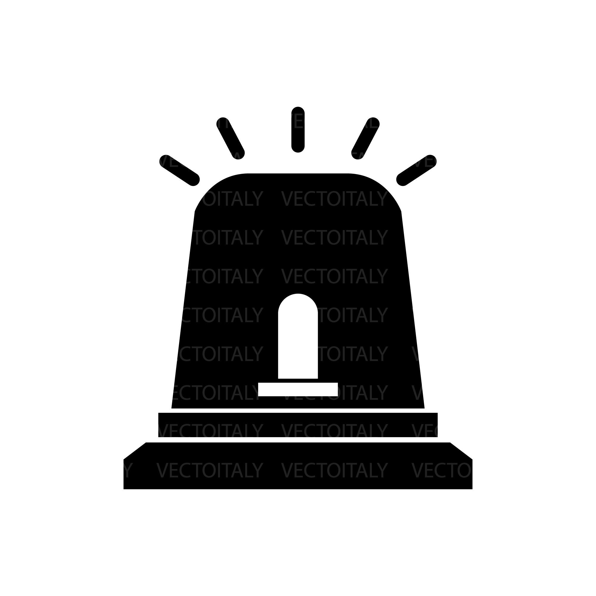 Siren Light Icon Svg, Png, Jpg, Eps, Pdf, Clipart, Vector - Etsy