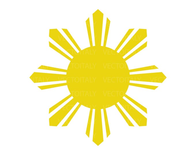 Philippines Flag Sun Outline Svg, Philippine Flag Svg, Filipina ...