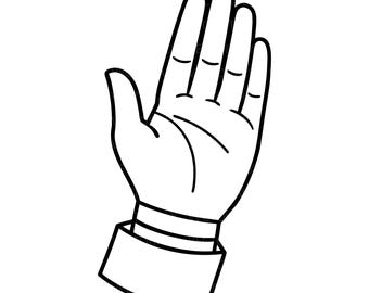Hand Salute SVG, Salute PNG, Live Long Symbol Clipart, Hand Gesture Cut ...