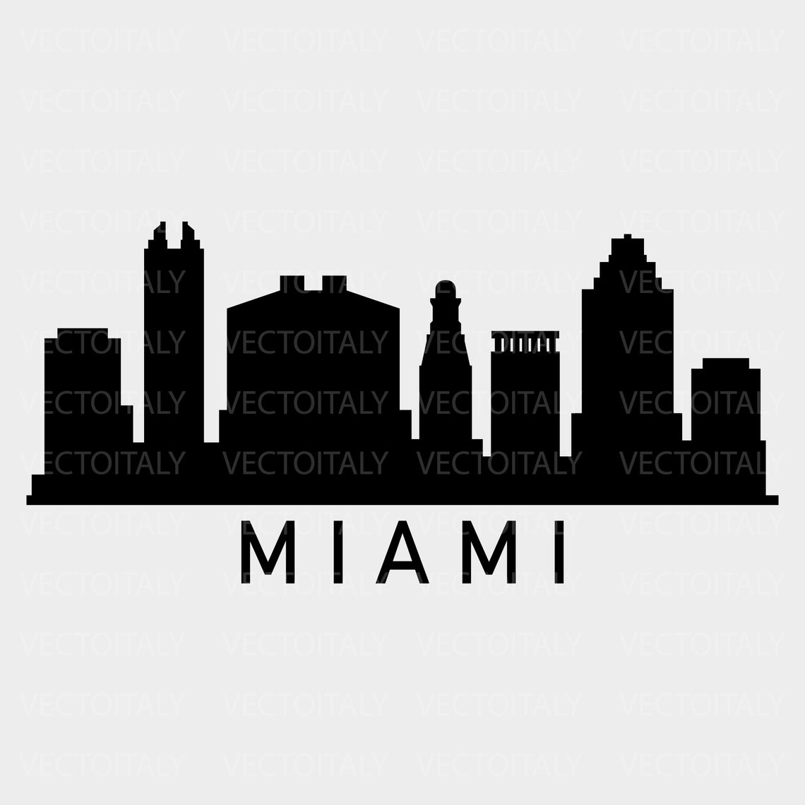 Miami Skyline Svg