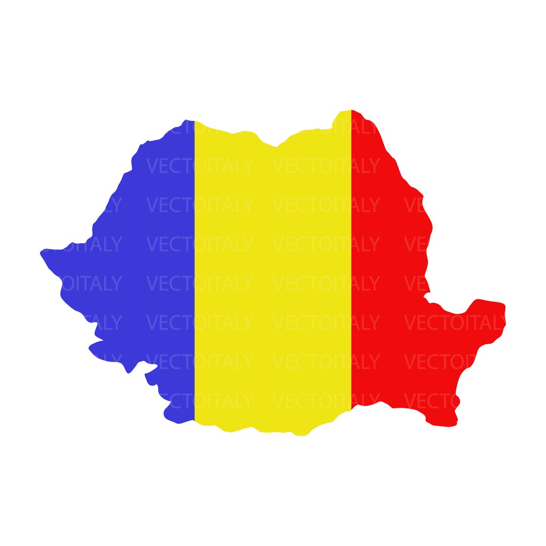 Romania Map Flag SVG, Romanian SVG Cricut Cut File Country Nation ...