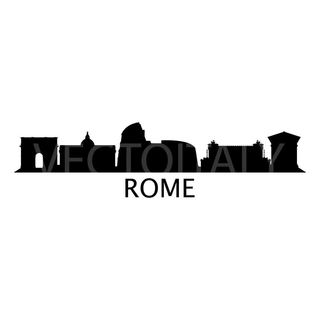 Skyline Rome Illustrated in Vector and Available in SVG, PDF, Eps, Png ...