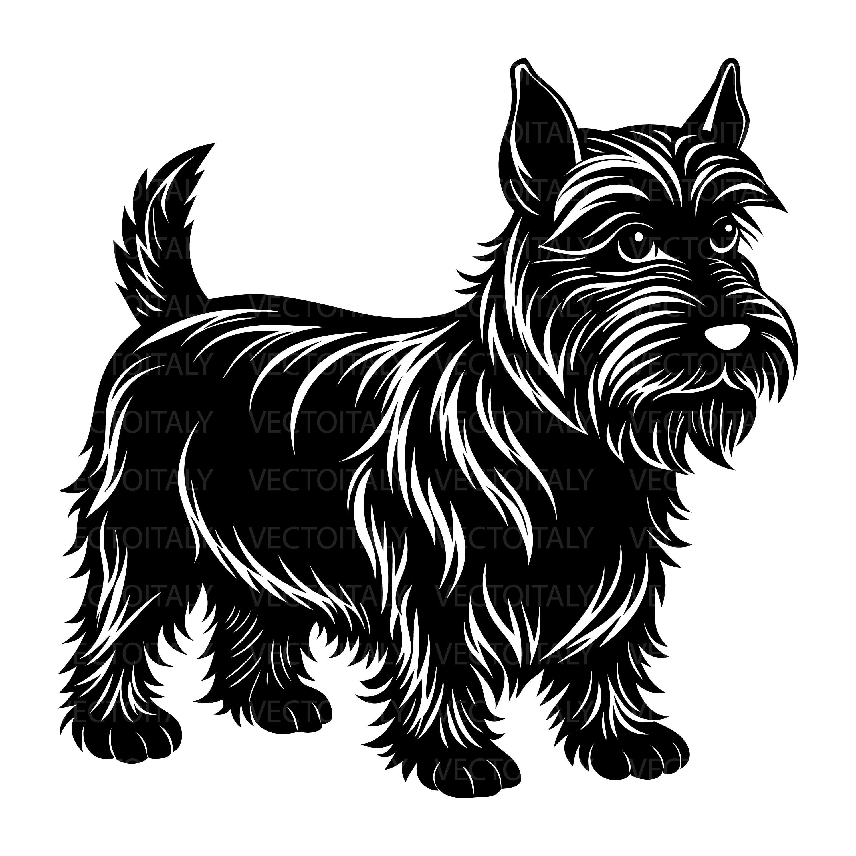 Scottie Dog SVG, Scottie Dog Cut File for Cricut Silhouette, Vector ...