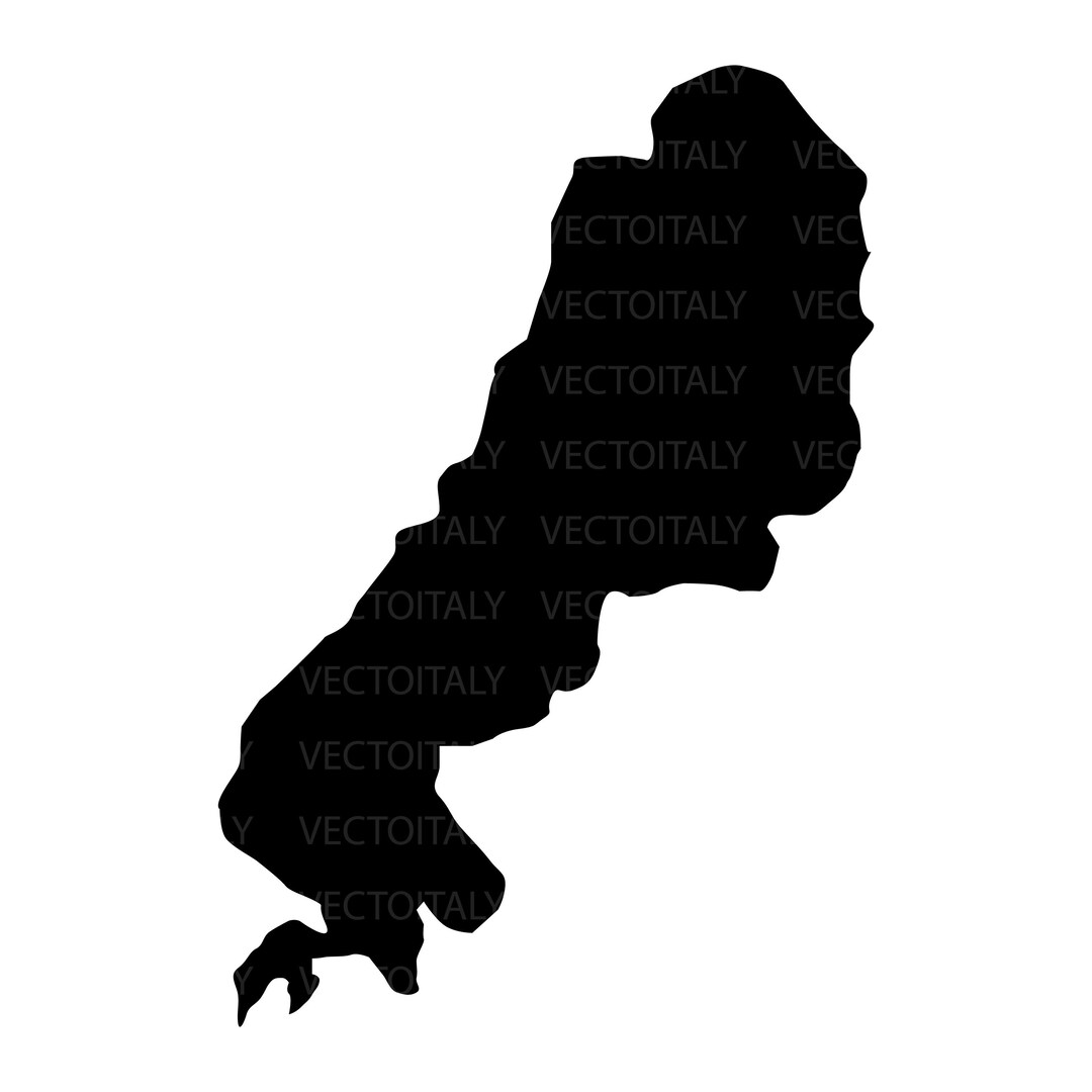 Mullet Lake Michigan Silhouette Map | SVG Vector Graphic File | Shape ...