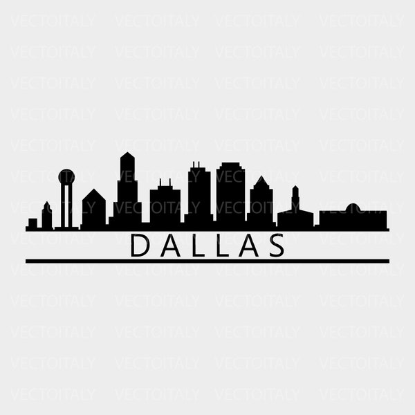 Dallas Skyline Png - Etsy