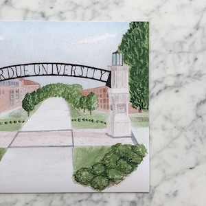 Purdue University Painting | Purdue Graduation Gift | Purdue Art Print ...