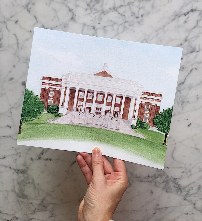 Western Kentucky University Van Meter Hall Painting. WKU - Etsy Denmark