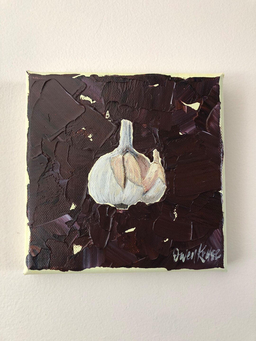 Original Garlic Painting on Canvas Original Garlic Painting Acrylic ...