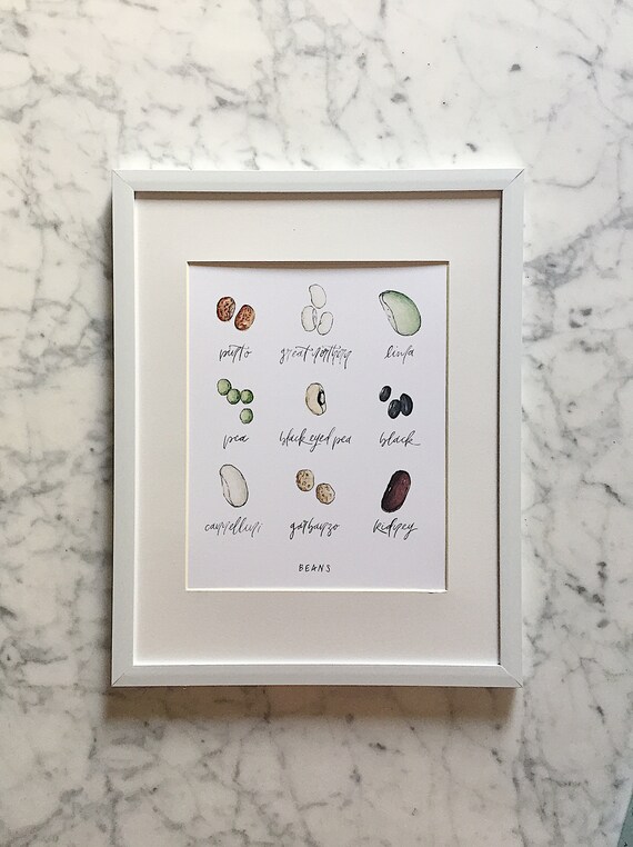 Beans Art Print Bean Lover Gift Types of Beans Painting - Etsy