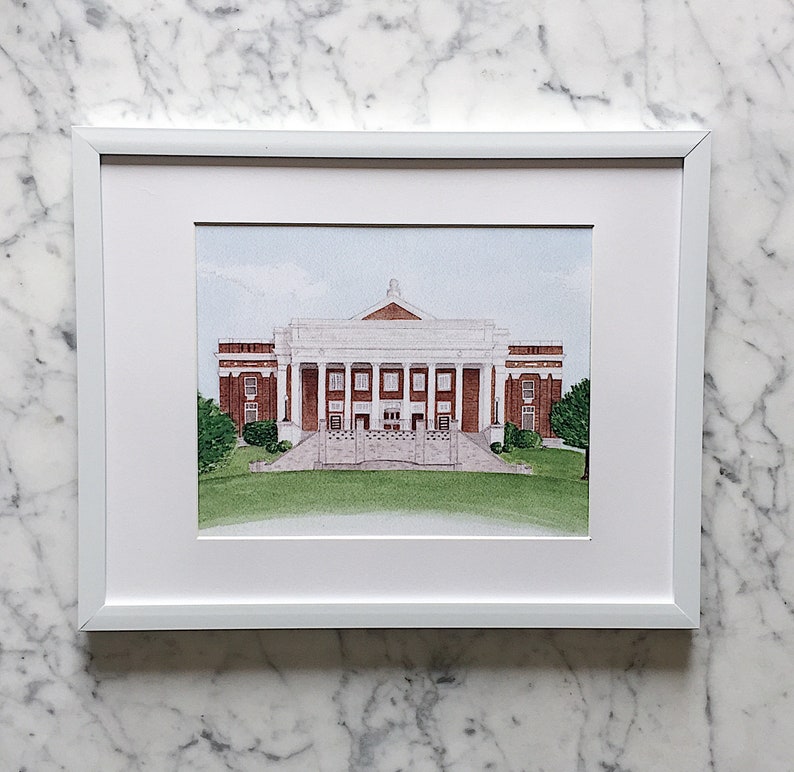 Western Kentucky University Van Meter Hall Painting. WKU - Etsy Denmark
