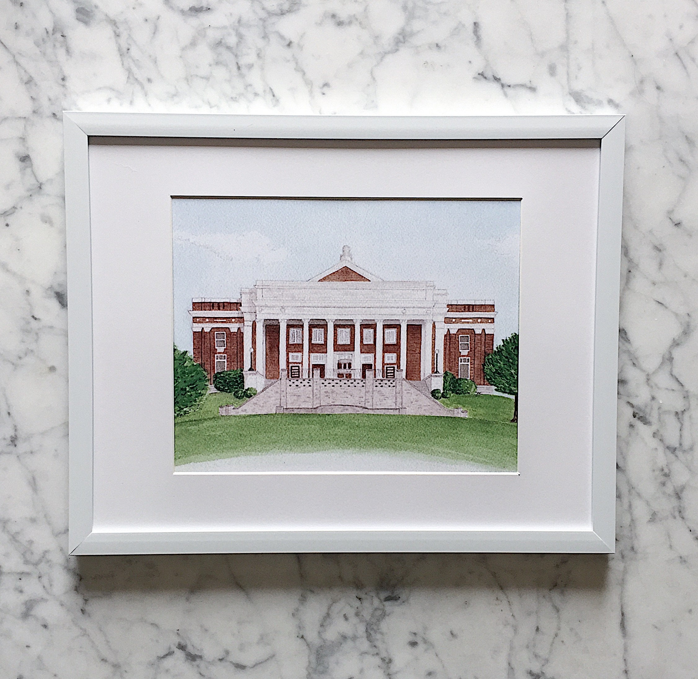 Western Kentucky University Van Meter Hall Painting. WKU - Etsy Denmark