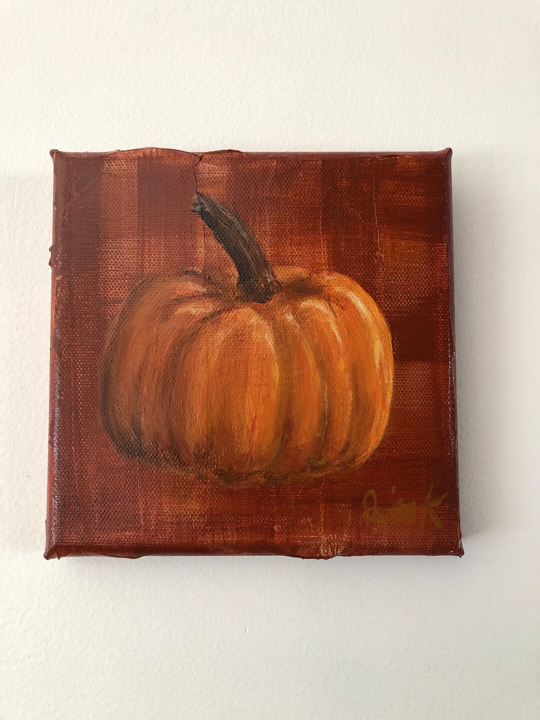 Original Pumpkin Painting on Canvas | Original Pumpkin Painting ...