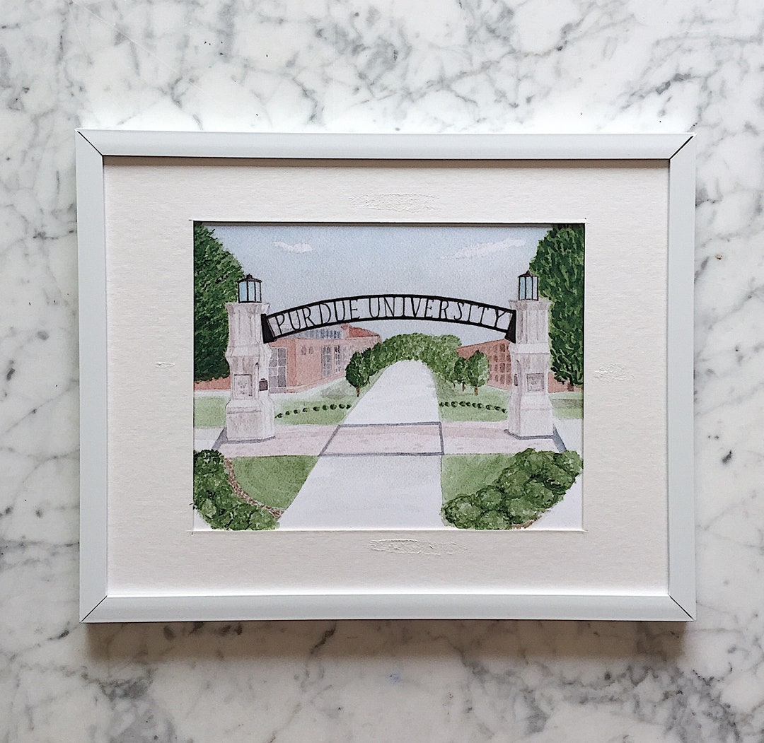Purdue University Painting | Purdue Graduation Gift | Purdue Art Print ...