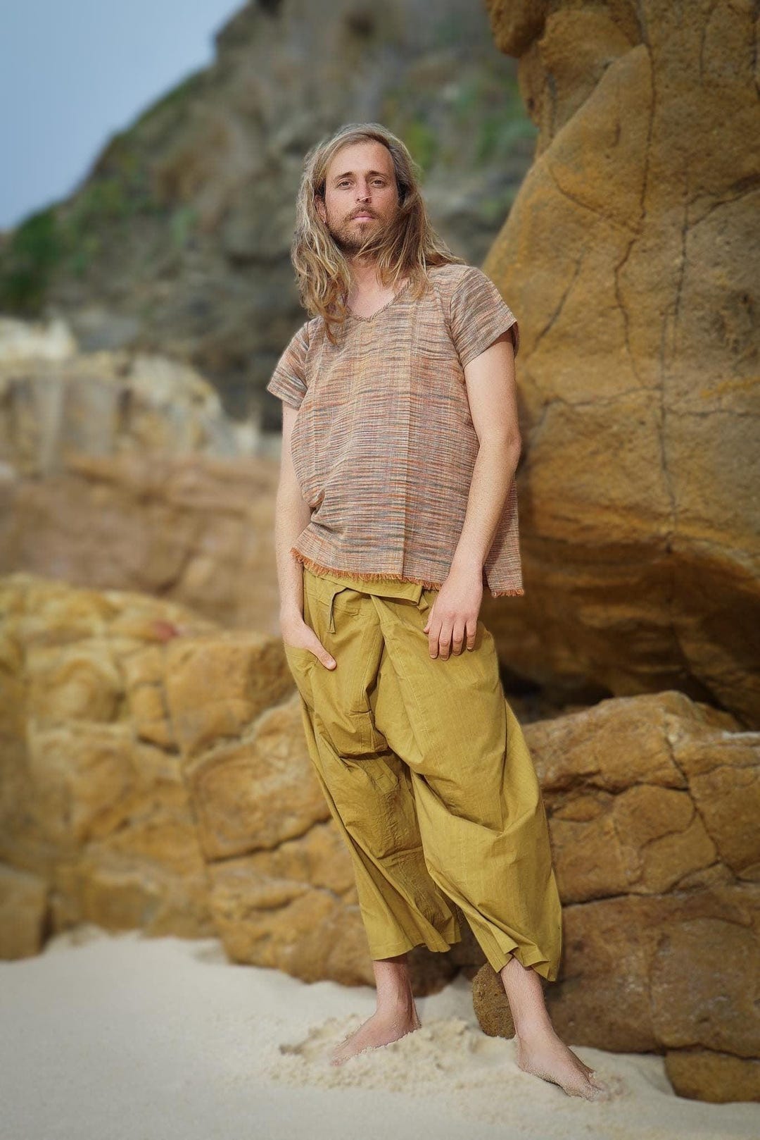 Earthy Fisherman Pants, Natural Thai Pants, Natural Cotton Pants ...