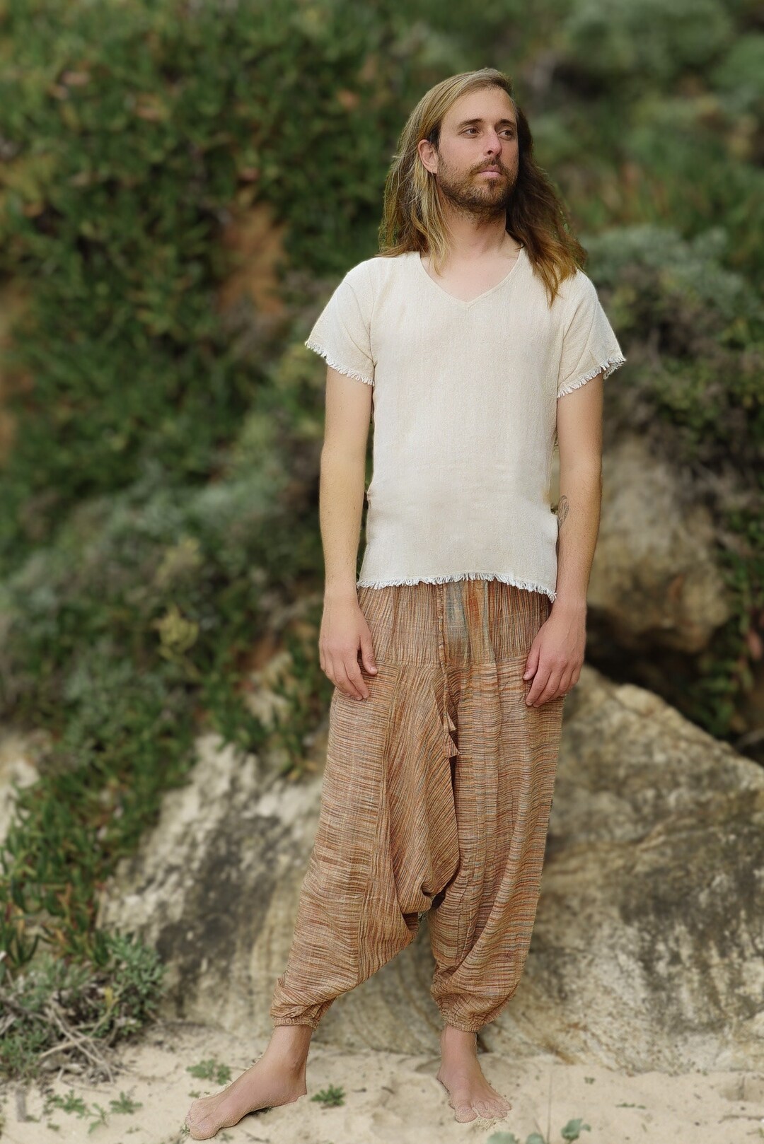 Natural Cotton Men Shirt, Cotton Top, Natural T-shirt, Earthy Clothing ...